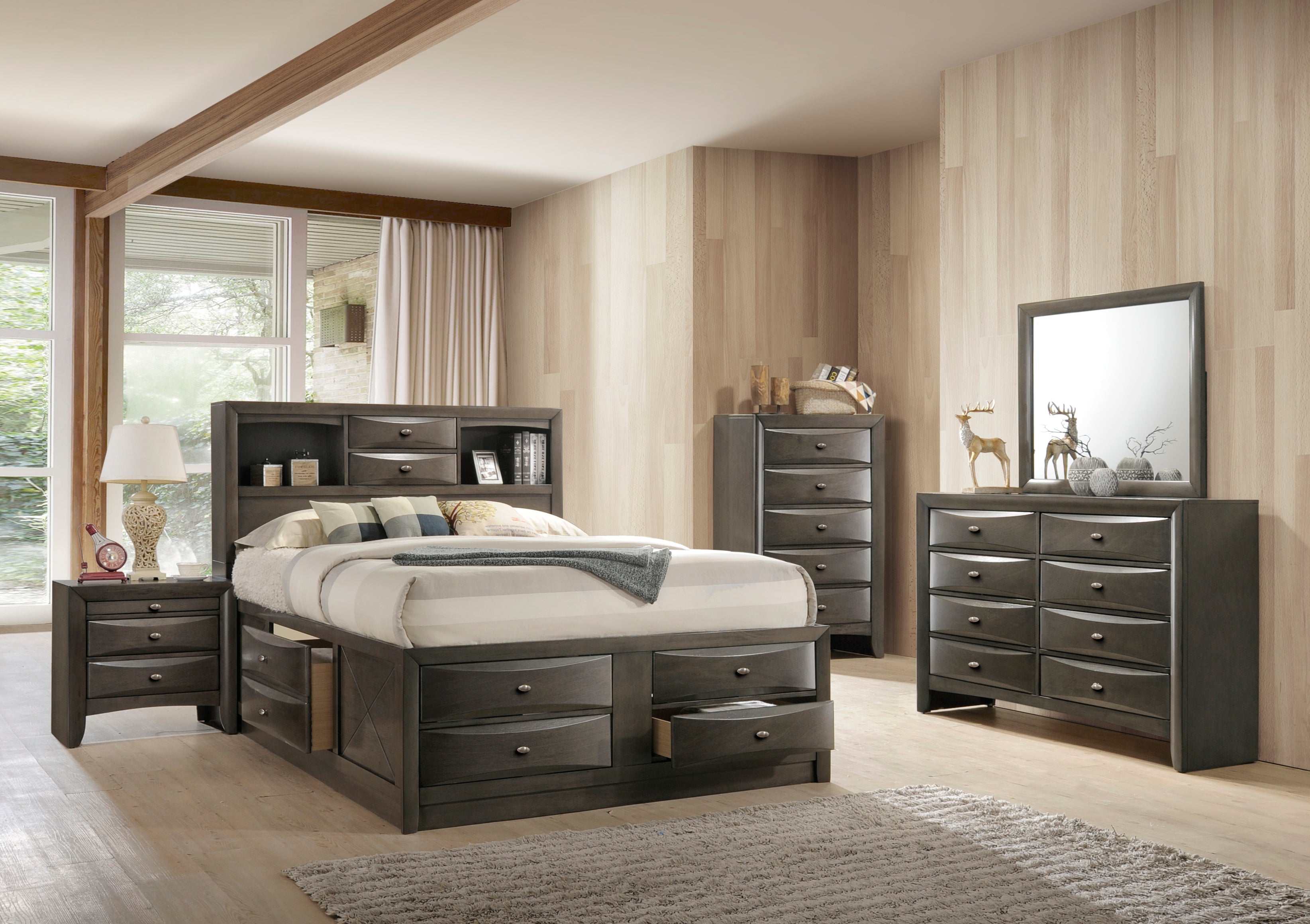Ultimate Storage Bed Gray - Storage Bed & Captains Headboard – Bourne ...